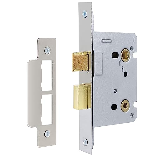 DIDA Mortice Door Lock for Bathroom or Bedroom Polished Chrome Bathroom ...