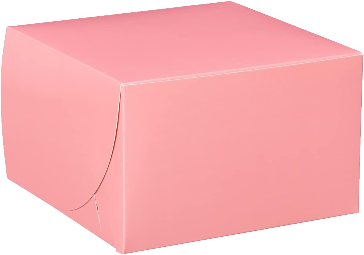 Amazon.com: Creative Bag Pink Bakery Boxes - Front Load with Locked ...