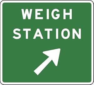 Amazon.com: Street & Traffic Sign Wall Decals - Weigh Station Exit to ...