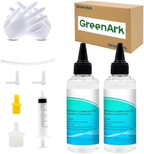 GREENARK Printhead Cleaning Kit Solution Inkjet Printer Head Cleaning ...