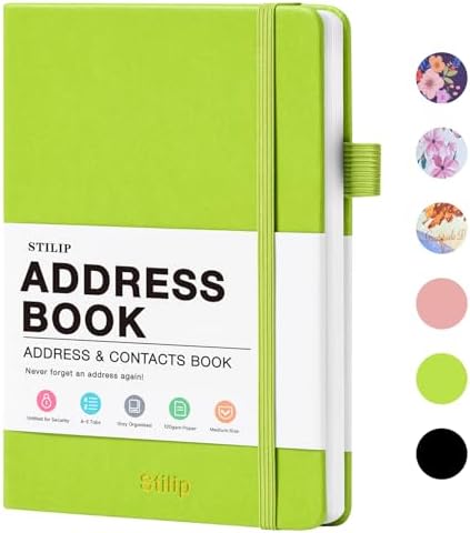 Amazon.com : Stilip Address Book with Alphabetical Tabs - Large Print ...