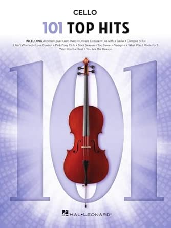Amazon.com: 101 Top Hits for Cello | Sheet Music Songbook for Solo ...