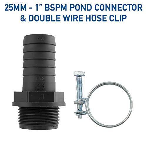 Pond Pump/Filter/Fountain Fitting 25mm Barb-1″ bspm Corrugated Pipe ...
