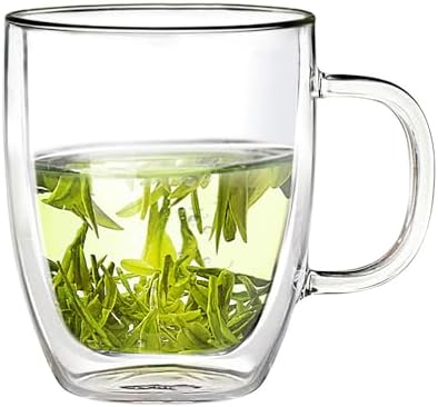Amazon.com | Luxtea 350ml/12.5oz Insulating Teacup Double Layer Glass ...