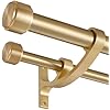 Amazon.com: Double Curtain Rods with Aluminum Bouquet Brackets and ...