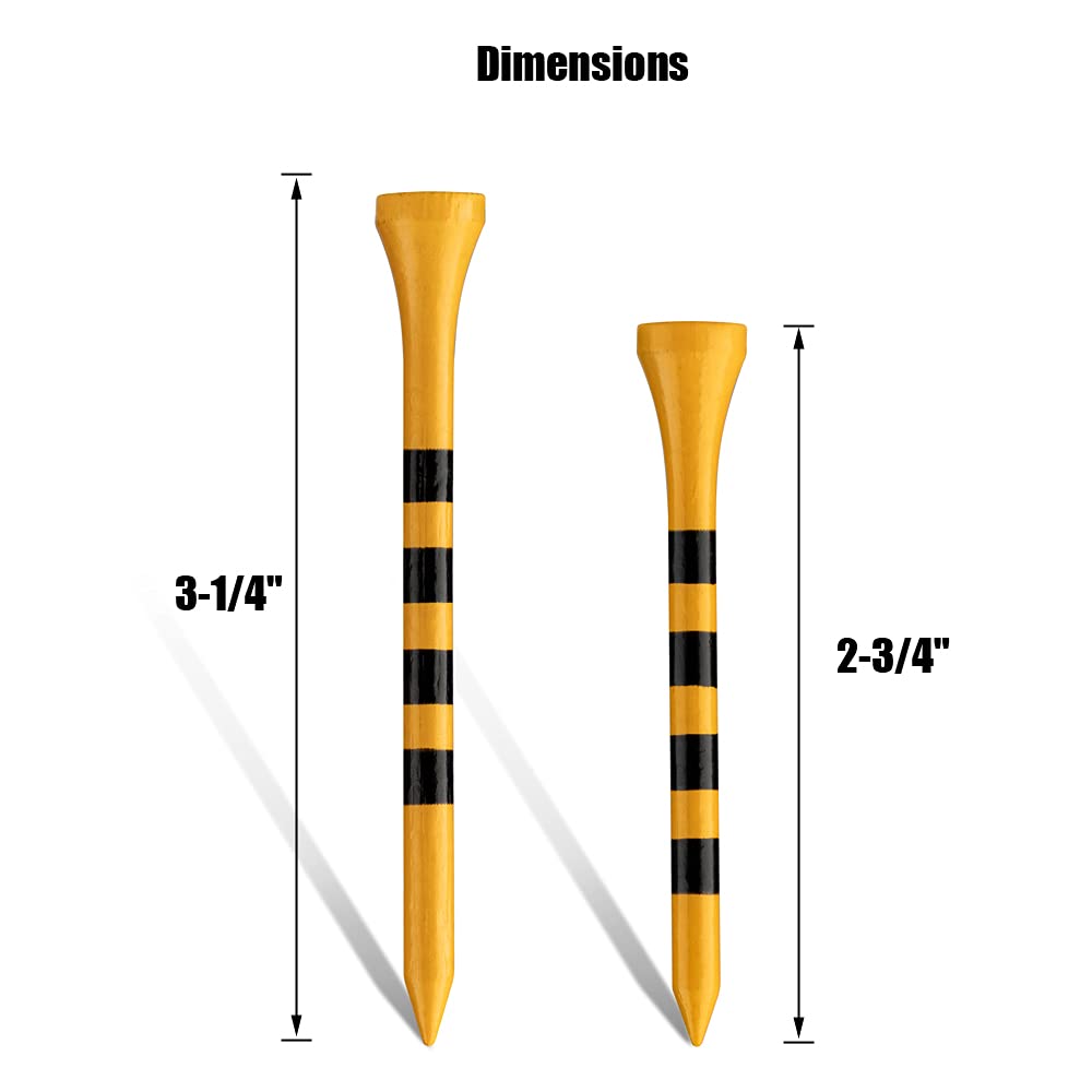 Snapklik.com : MAZEL Natural Wood/Bamboo Golf Tees 2 3/4 Inch & 3 1/4 ...