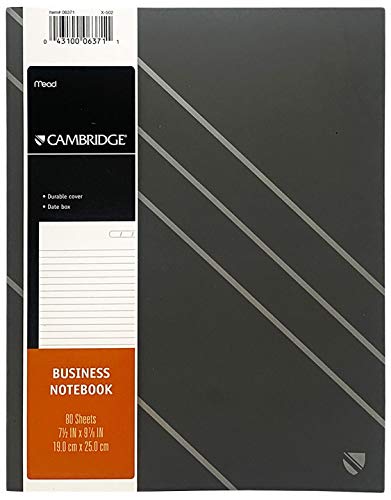 Cambridge Business Notebook - 80 Sheets - Measures 7.5" X 9.87 ...