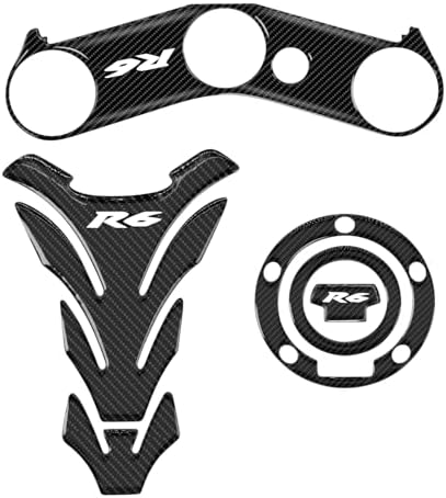 3D Motorcycle Tank Pad Gas Tank Protector Compatible with Yamaha YZF-R6 ...