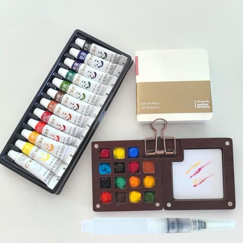 Amazon.com: 2 Pcs Portable Watercolor Palette with Clips 29 Grids ...