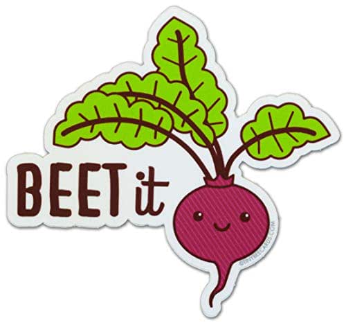 Amazon.com: Funny Rude Beet Sticker "Beet it" - Cute Kawaii Veggie ...
