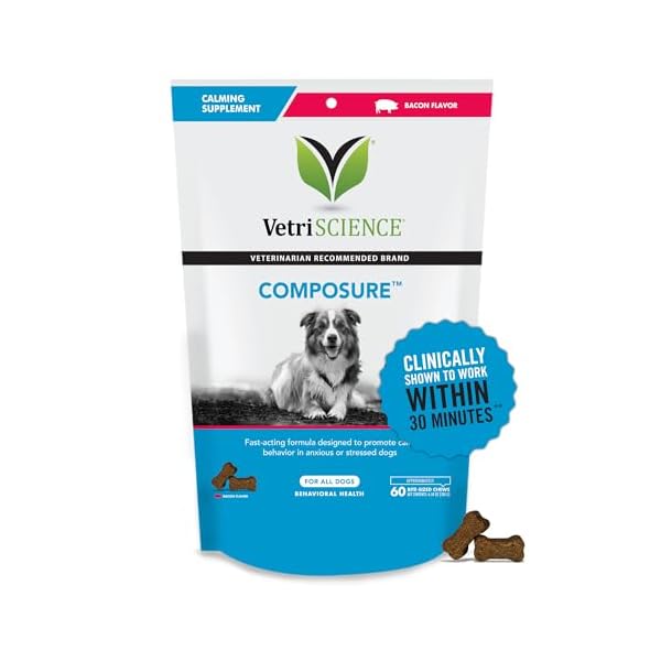 VETRISCIENCE Composure Calming Chews for Dogs – Clinically Proven Dog ...