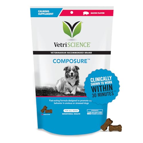 VETRISCIENCE Composure Calming Chews for Dogs – Clinically Proven Dog ...