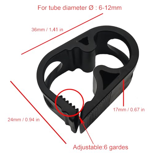 Snapklik.com : Black Plastic Tubing Clamps Adjustable Tube Clamp 0.236 ...
