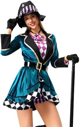 Amazon.com: Women's Magician Performance Costume, Long Sleeve Halloween ...