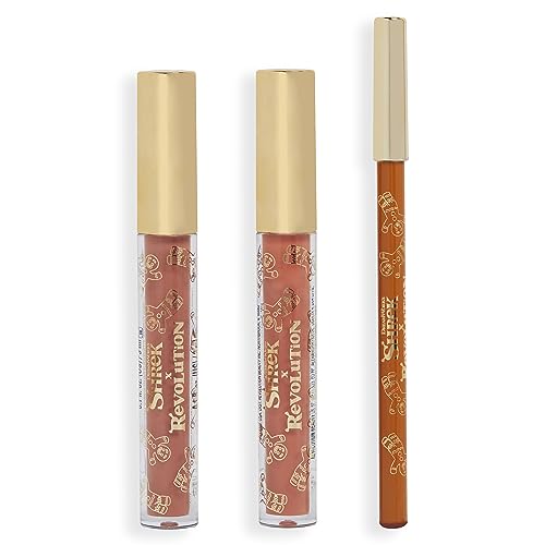 Makeup Revolution x Shrek Gingy Lip Kit, Lip Liner, Lipgloss & Liquid ...