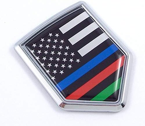 Amazon.com: USA Police 3 Color Thin Red Green Blue line Flag Car Auto ...