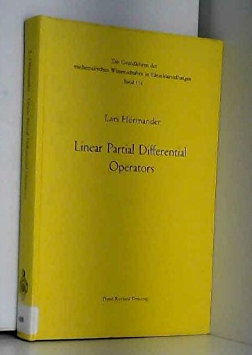 Linear partial differential operators (Die Grundlehren der ...