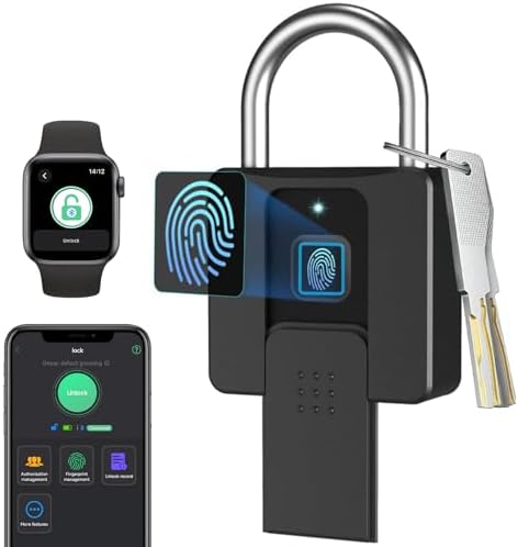 Smart Fingerprint Lock, Bluetooth Padlock, Keyless Biometric Lock ...