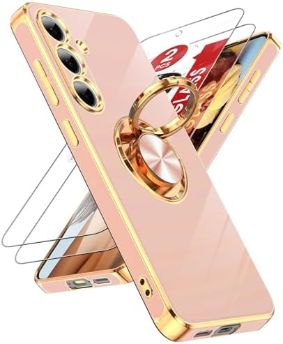 Amazon.com: LeYi for Samsung Galaxy S24-FE 5G Case: 2 Pack Tempered Glass Screen Protector and ...