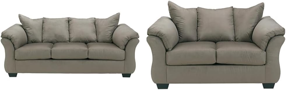 Amazon.com: Signature Design by Ashley Darcy Casual Plush Sofa and ...