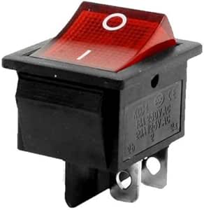 Amazon.com : Electronic Accessories 16A/250Vac 20A/125Vac Red 4 Pin On ...