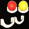 Wall Mounted Hard Hat Rack - 2 Sets (2 Pieces) - Hard Hat Holder for ...