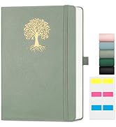 EMSHOI A5 Notebook Lined Journal - 320 Numbered Pages, 100gsm Thick ...