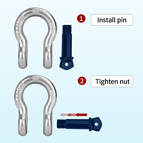 Snapklik.com : Towmavin Winch Shackles 5/8" X 3.25 Ton Shackle