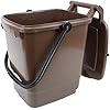 Large Compost Caddy - Brown - for Food Waste Recycling (23 Litre) - 23L ...