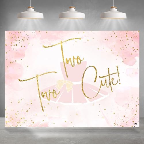 Amazon.com : Rsuuinu 2nd Birthday Backdrop for Girls Two Two Cute ...