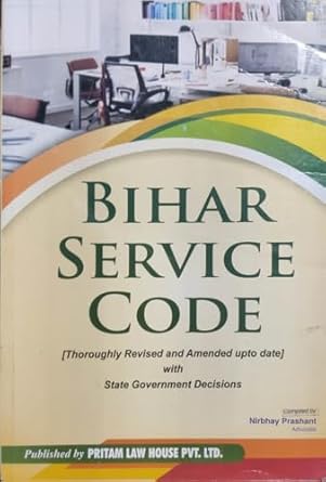 Buy Bihar Service Code Book Online at Low Prices in India | Bihar ...