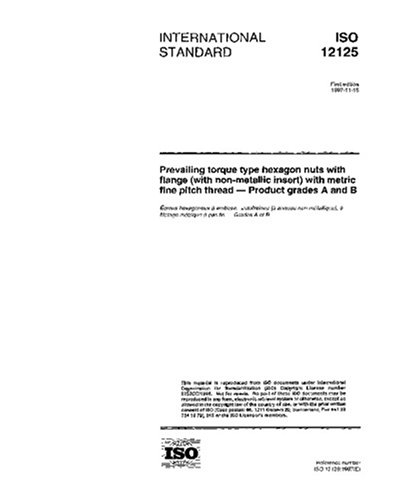 ISO 12125:1997, Prevailing torque type hexagon nuts with flange (with ...