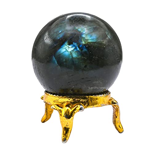 Amazon.com: Labradorite Crystal Ball with Stand - 1.5" Inches Crystal ...
