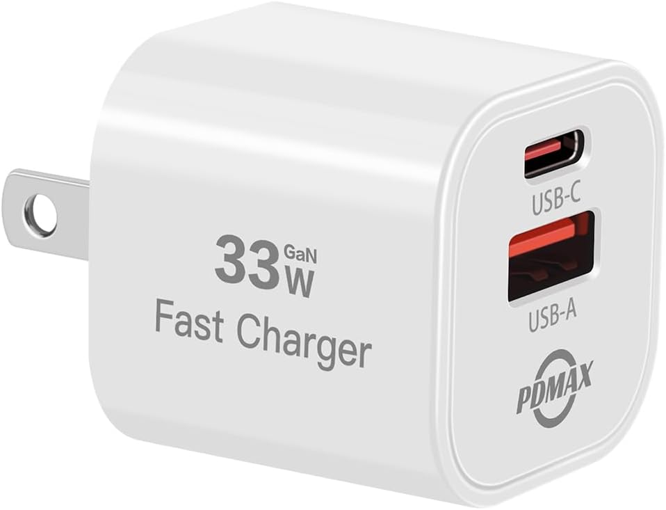 Amazon.com: PDMAX 30W USB C Wall Charger, GaN Dual Port Fast Charging ...