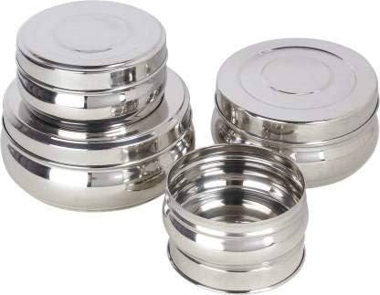 Buy Geer Stainless Steel Tiffin Box Set, 4 Containers, 6" Diameter ...