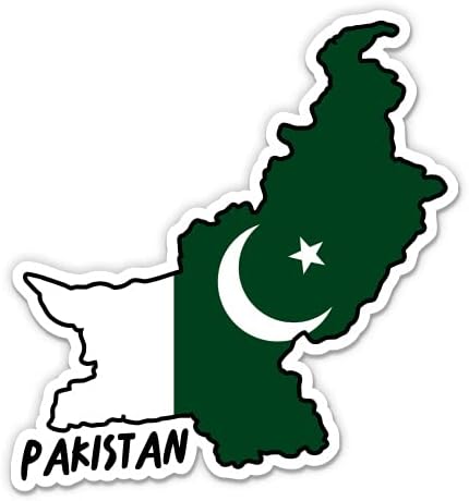 Amazon.com - Squiddy Pakistan Map with Flag - Vinyl Sticker Decal for ...