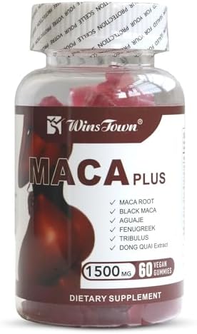 Amazon.com: Wins Town Maca Plus Gummies, 1500mg Big Booty Enhancer with ...