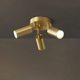 MayNuo Modern All Copper Ceiling Light Fixture Mini Golden Spotlights ...