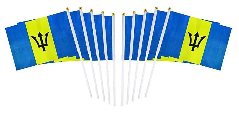 Amazon.com : 10 Pack Barbados Barbadians Flags on Stick 5x8 Inch ...