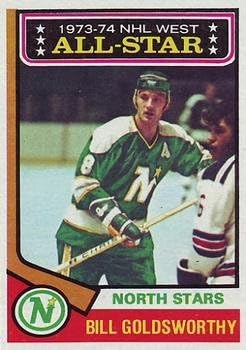1974 Topps Regular (Hockey) Card# 134 Bill Goldsworthy AS of the ...