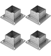 Amazon.com: 2 PCS 6x6 Post Base, Heavy Duty Welds Steel Post Bracket for Pole Barns and Pergolas ...