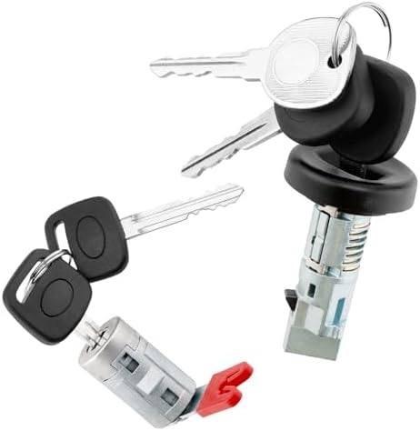 Ignition Switch & Door Lock Cylinder with Keys (with Chip), Compatible ...
