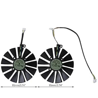4Pin 12V GPU Cooling Fan For ROG POSEIDON GTX1080TI P11G STRIX RX470 ...