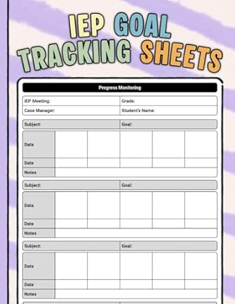 IEP Goal Tracking Sheets: IEP Planner for Teachers and Special ...