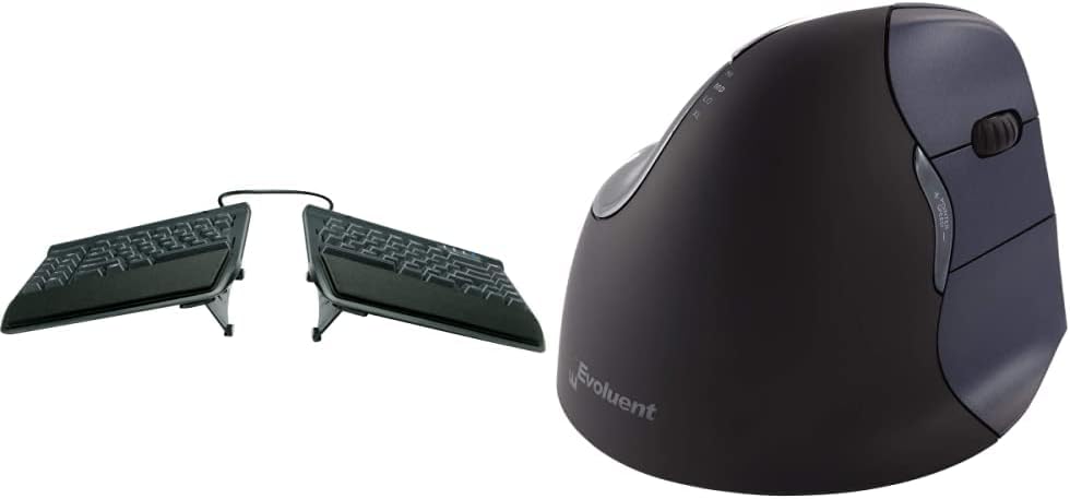 Kinesis Freestyle2 Keyboard for PC + Evoluent 4 Right Wireless Vertical ...