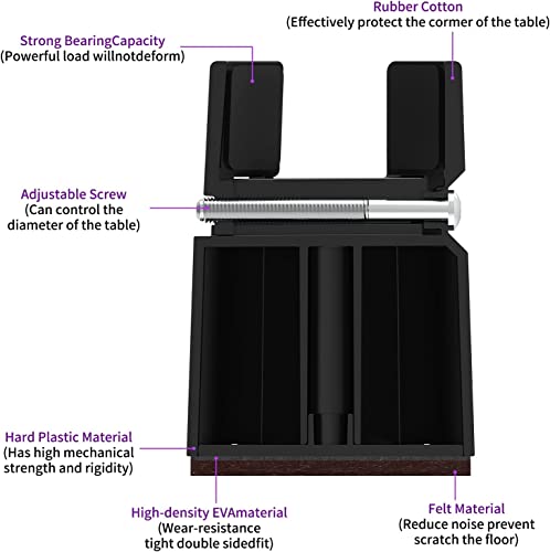 Ezprotekt Furniture Risers, Adjustable Chair Risers with Screw Clamp, 3 ...