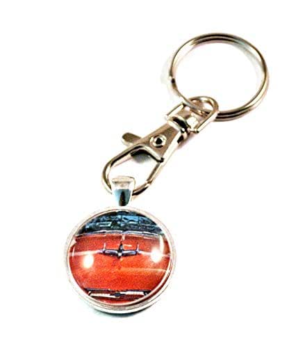 Amazon.com: Handmade 1955 Chevy Tri-Five Hot Rod Key Chain with Clasp ...