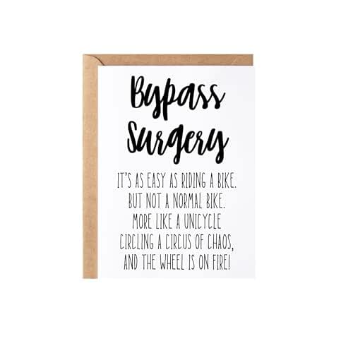 Amazon.com: Bypass Surgery Gift, Card | Funny Bypass Surgery Recovery ...