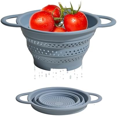 Amazon.com: Collapsible Colander and Funnel - Stainless Steel Meets Red ...