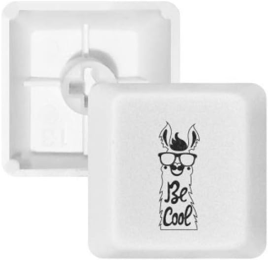 Amazon.com: DIYthinker Be Cool Alpaca Black White Quote Keycap ...